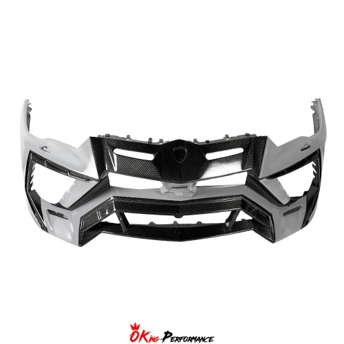 Mansory Style Half Dry Carbon Fiber (Plane Weave) Front Bumper For ...
