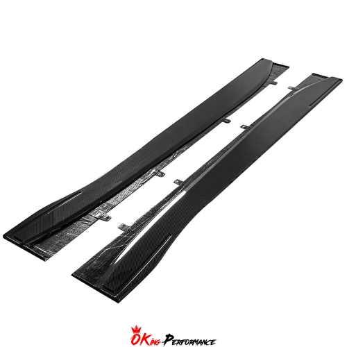 Paktechz Style Dry Carbon Fiber Side Skirt Trims Planel For Aston ...