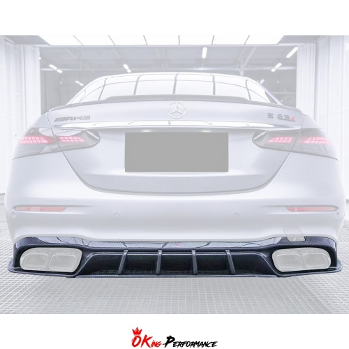 AE Style Carbon Fiber Rear Diffuser For Mercedes Benz E-Class W213 E43 ...