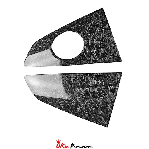 Forged Carbon Fiber Quarter Window Louvers Cover Trim For Audi R8 2016-2024