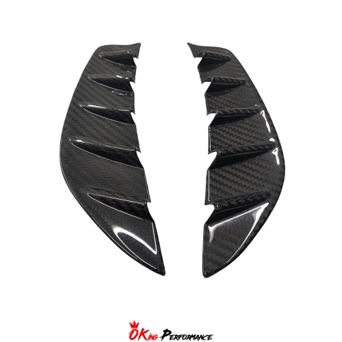 Monotek Style Dry Carbon Fiber Front Bumper Side Air Intake Trim For ...