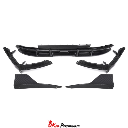 sq style dry carbon fiber rear diffuser for bmw 5 series g60 2024 on