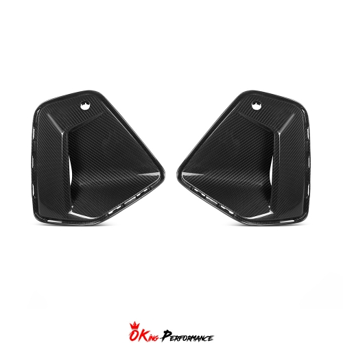 oem style dry carbon fiber front bumper side air vents for bmw 5 series ...