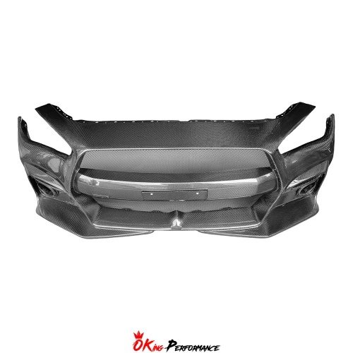 Blitz Style Carbon Fiber Front Bumper For Infiniti Q50 2013-2024